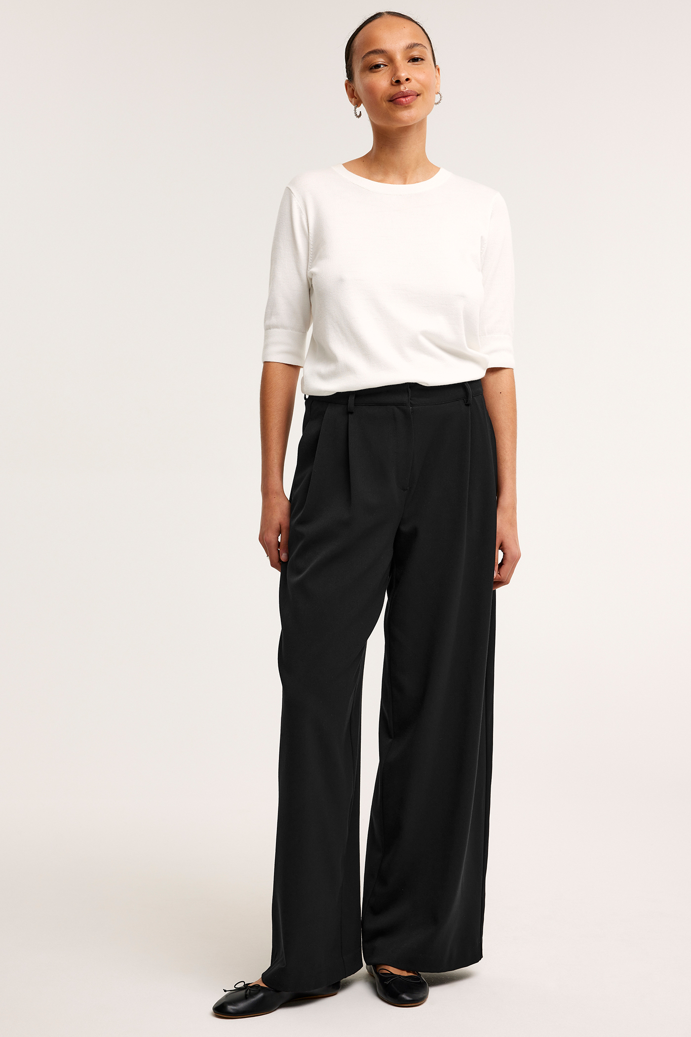 Dressade byxor | Svart | Dam