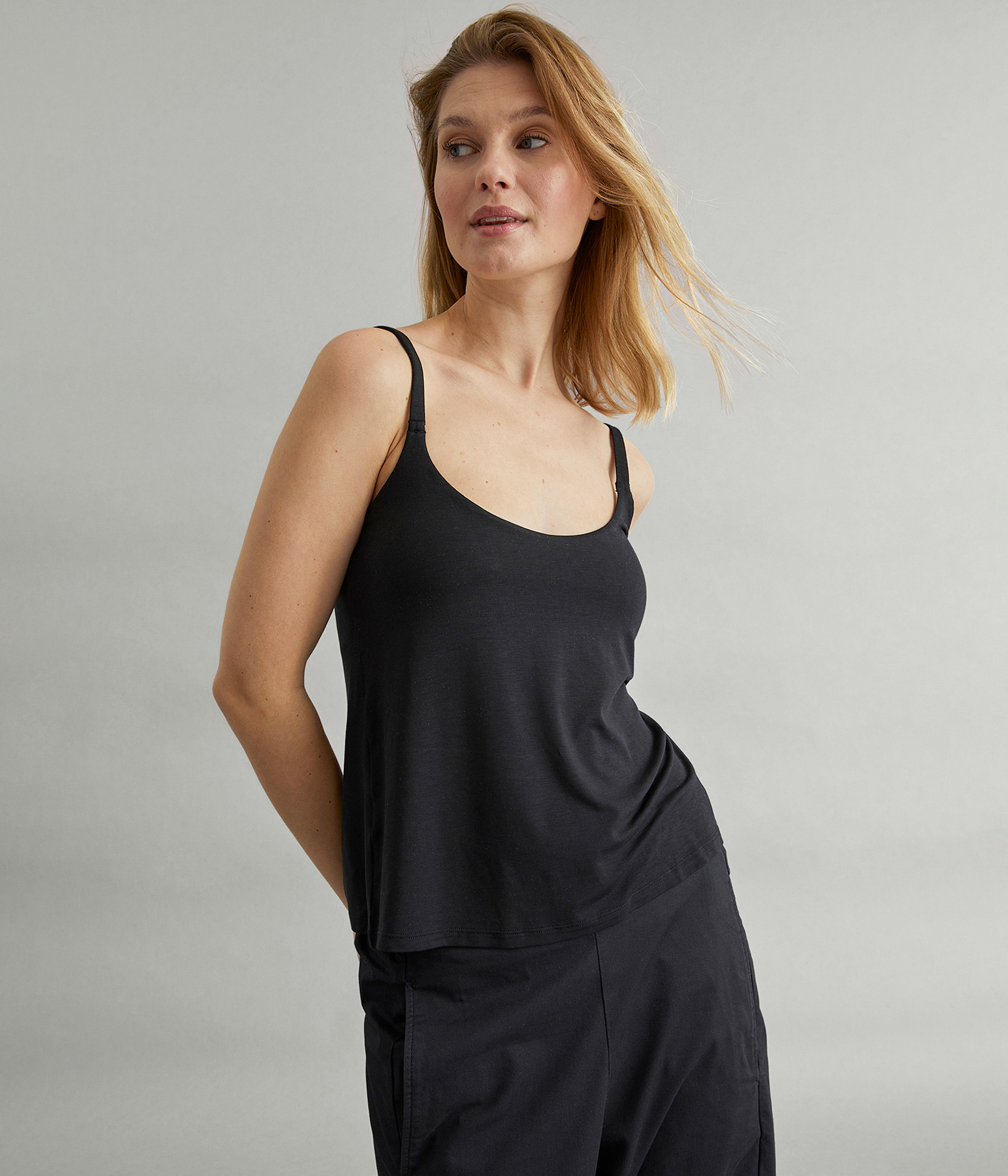 Linne med inbyggd bh-topp