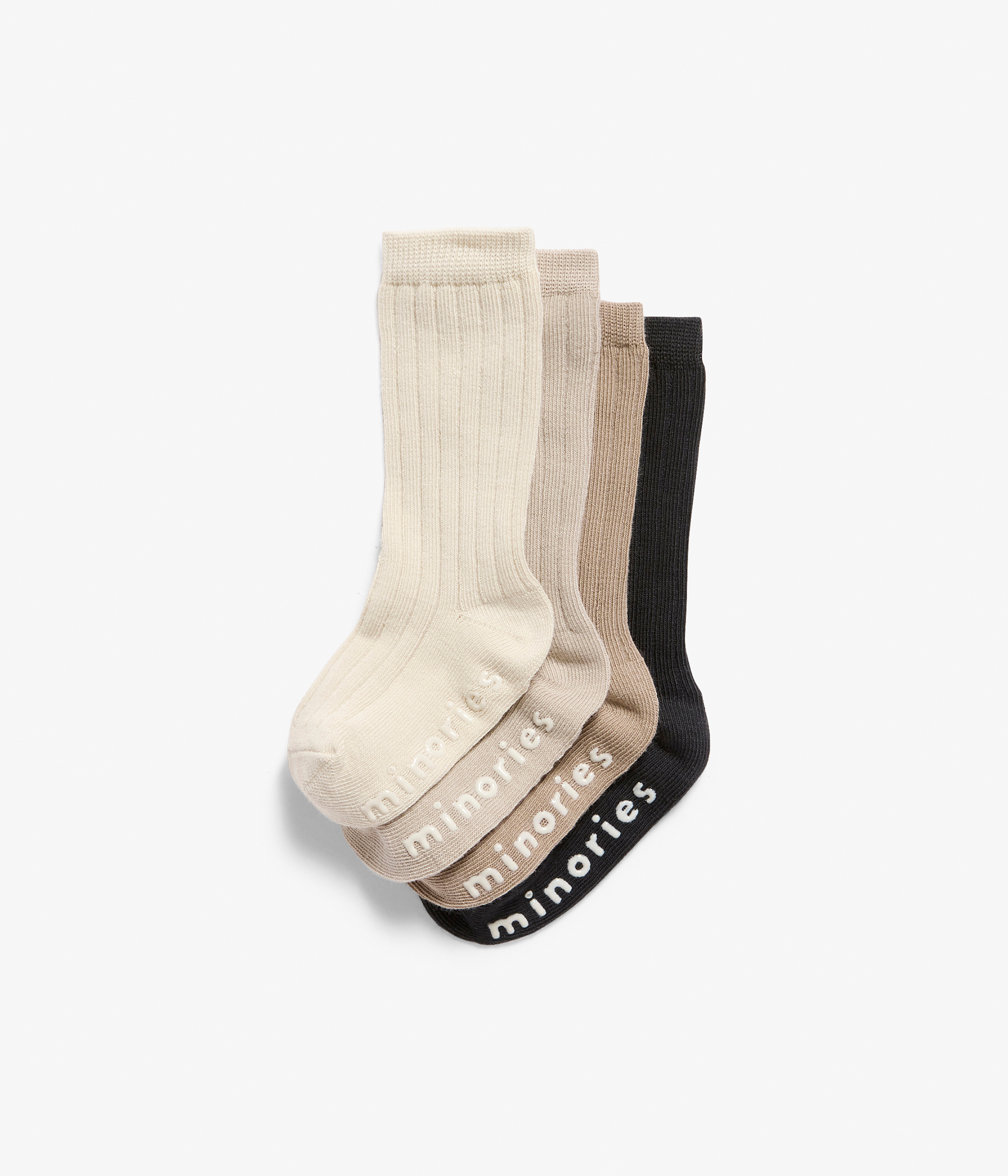 Ribbade strumpor 4-pack