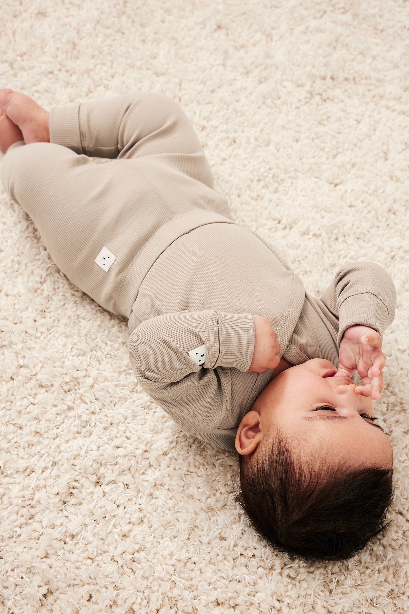 Prążkowane body z możliwością wydłużenia | Beżowy | Baby | Kappahl