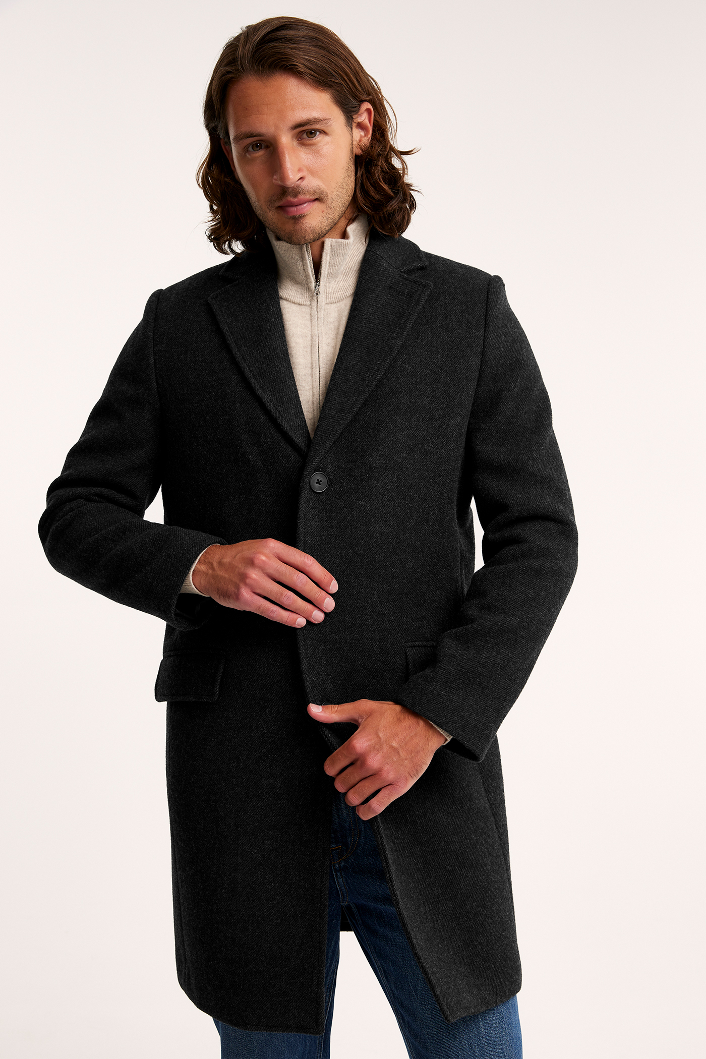 Rock i ullmix | Mörkgrå | Herr | Kappahl