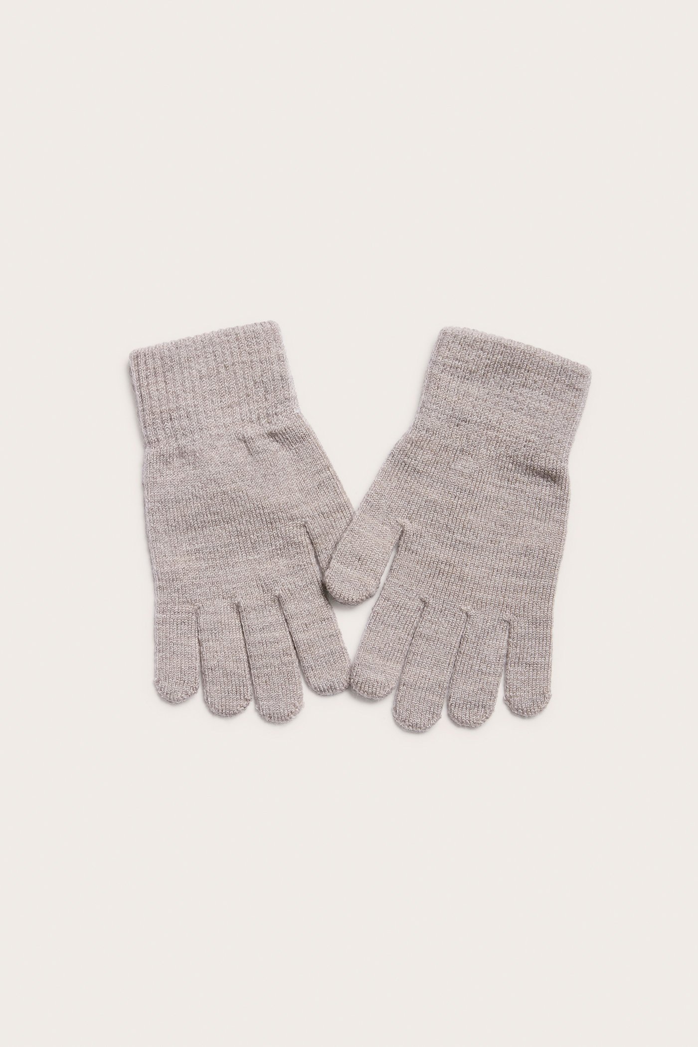 Fingervantar i ullmix Kaxs | Melerad beige | Barn | Kappahl