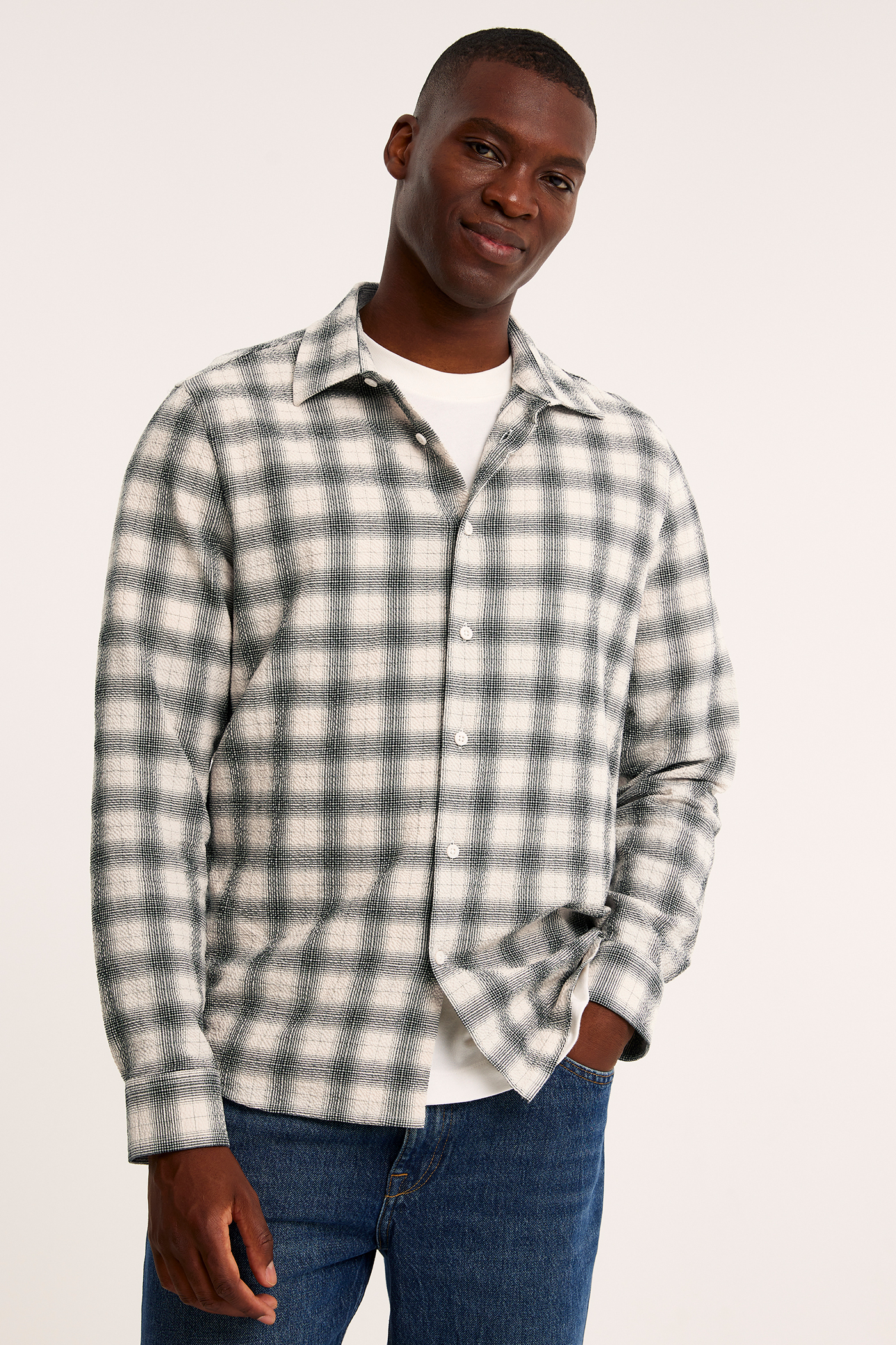 Rutig skjorta | Svart | Herr | Kappahl