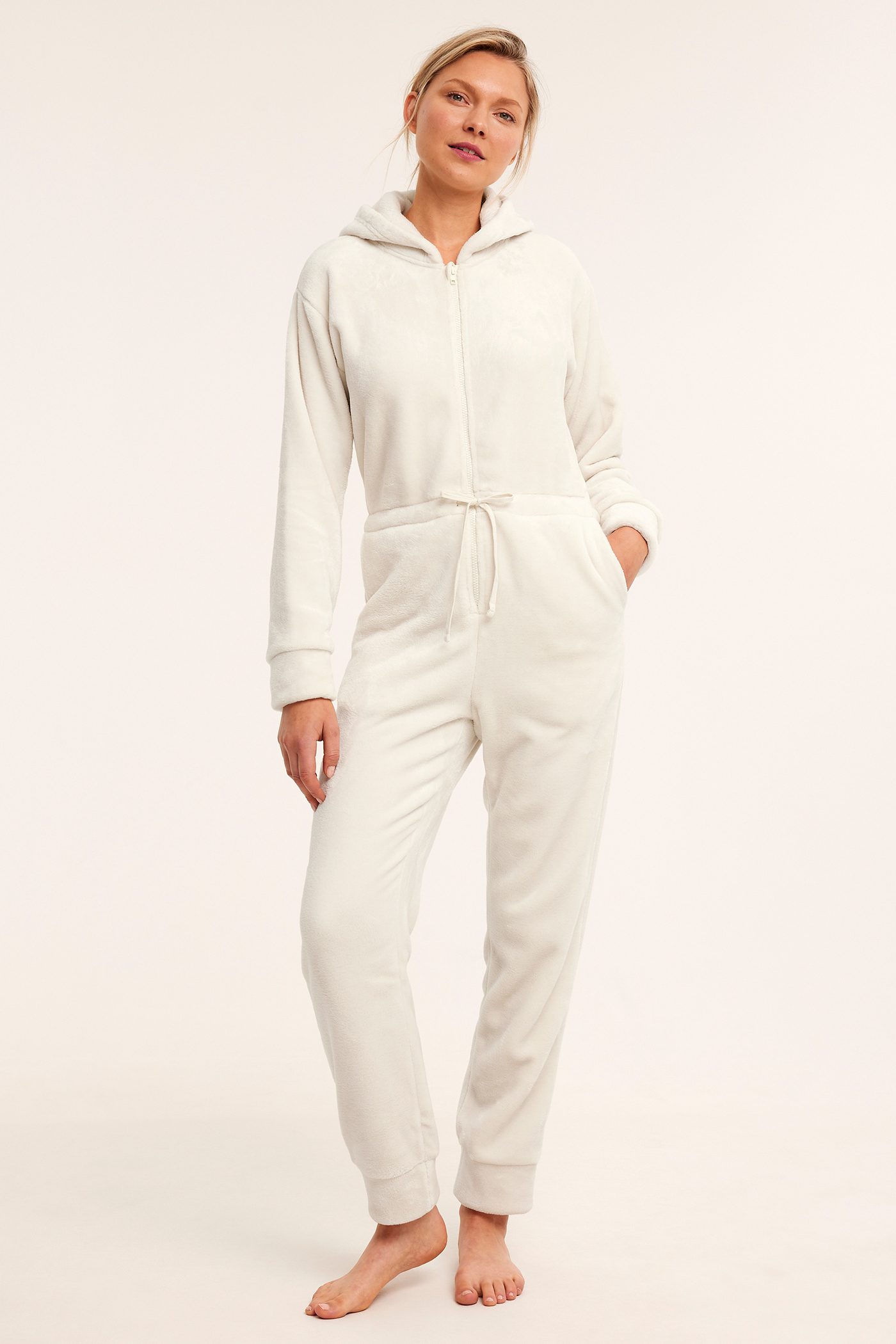 Jumpsuit I Fleece Ljusbeige Dam Kappahl