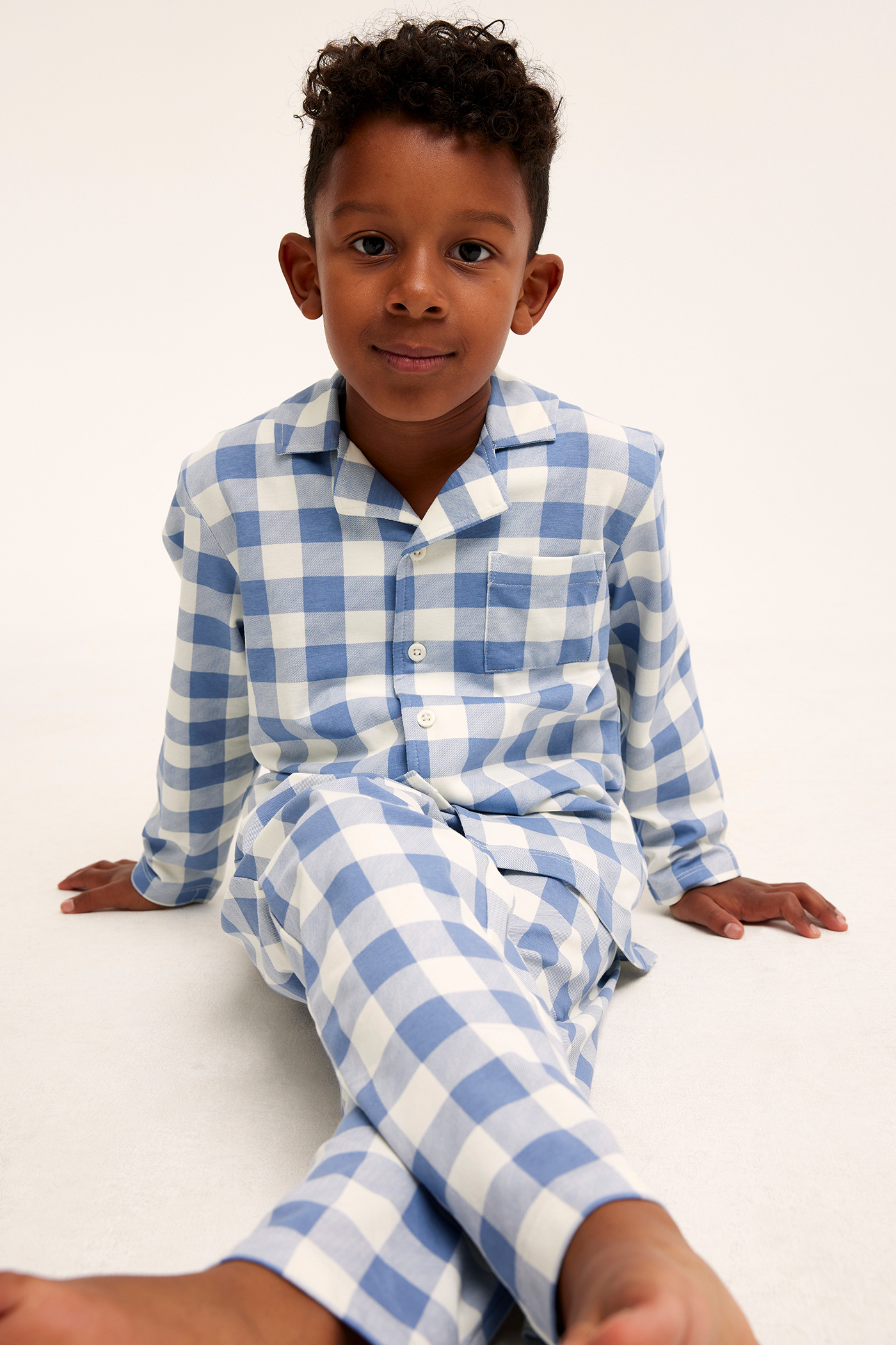 Rutig pyjamas | Blå | Barn | Kappahl
