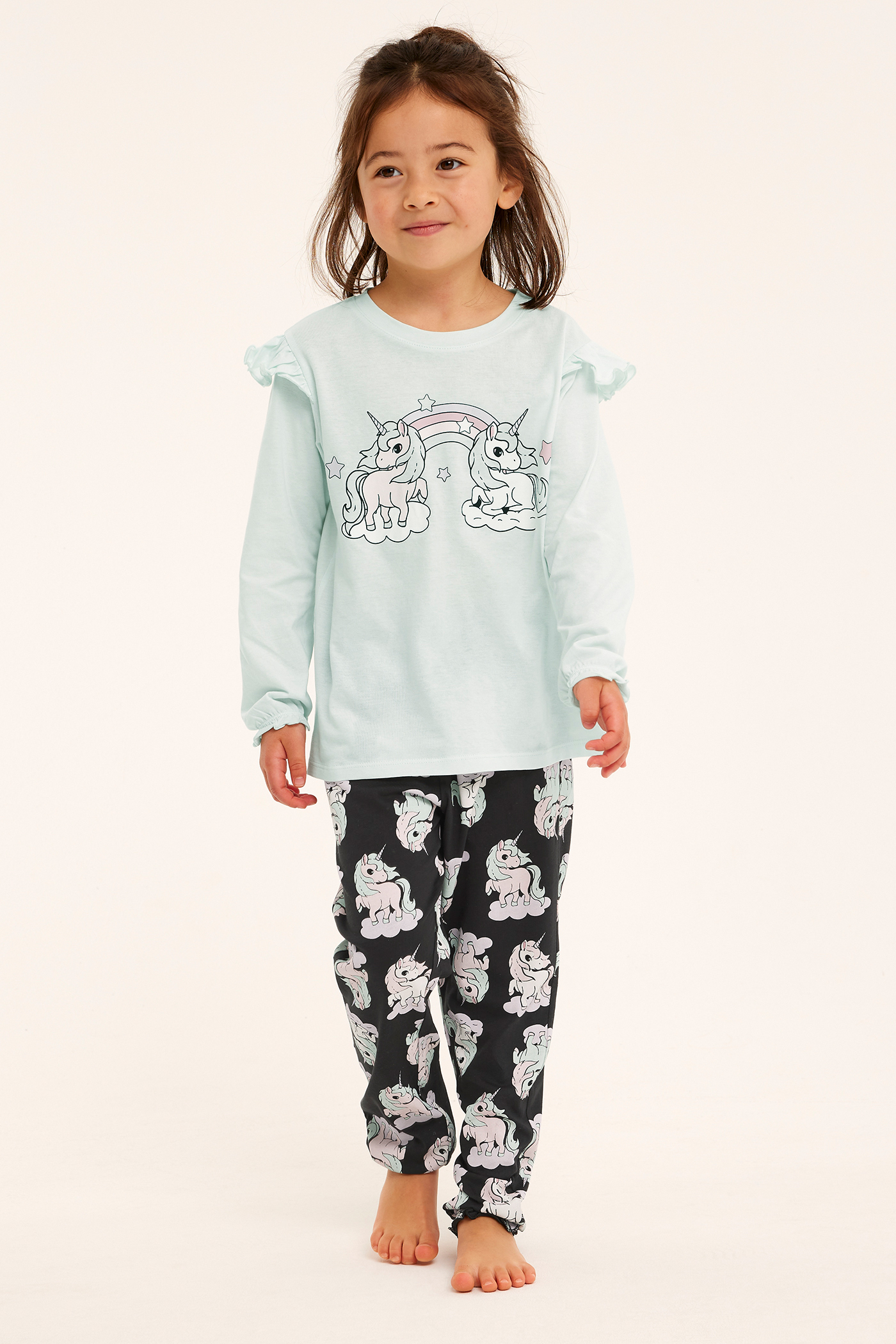 Langermet pyjamas | Grønn | Barn | Kappahl