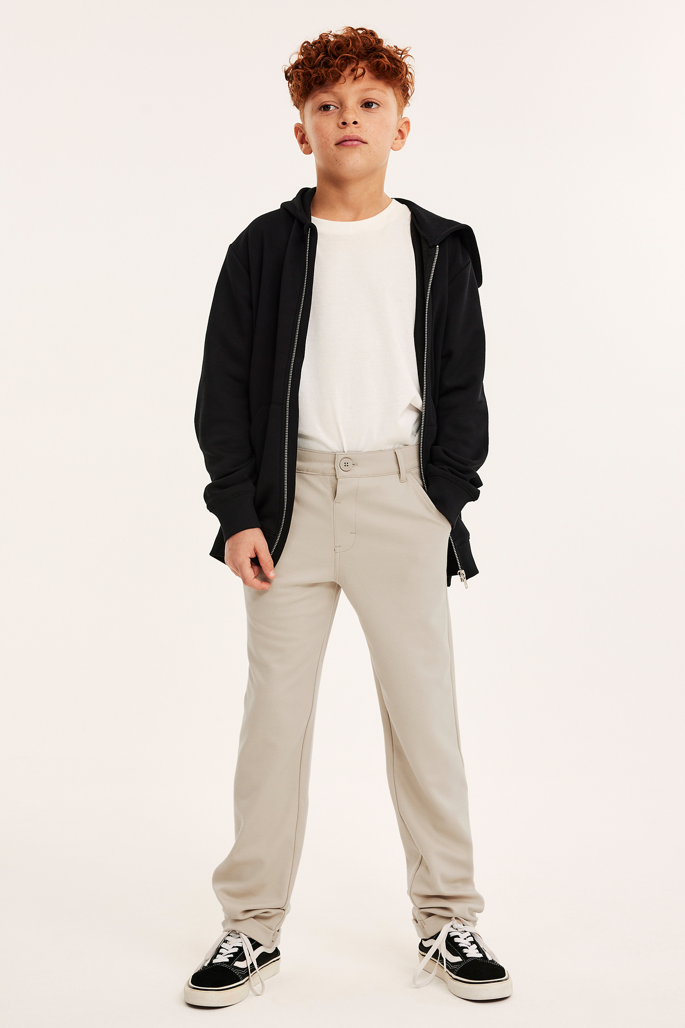 Dressade byxor | Ljusbeige | Barn | Kappahl