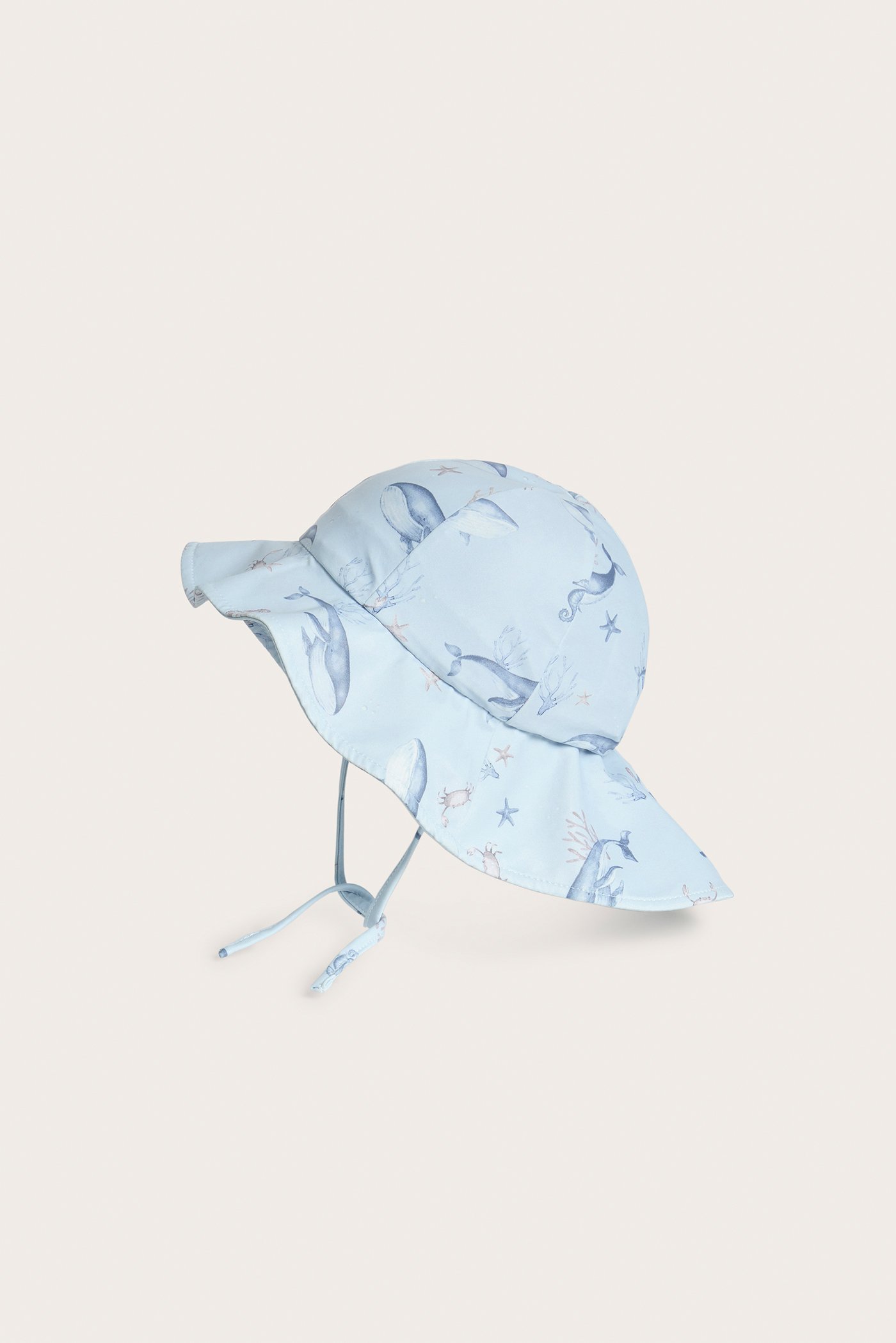 Valmönstrad UV-solhatt | Ljusblå | Baby | Newbie