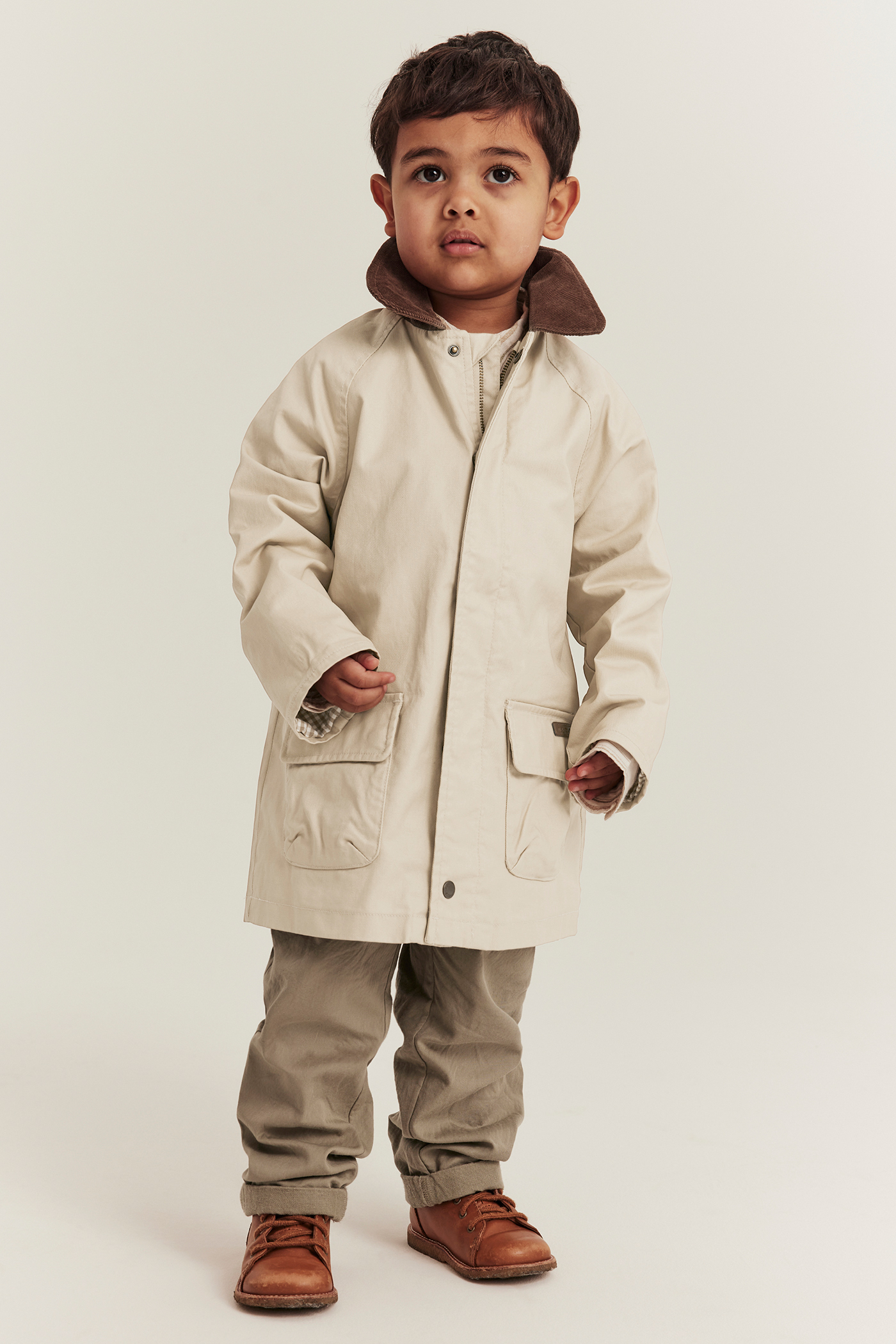 Bomullsjacka | Beige | Barn | Newbie