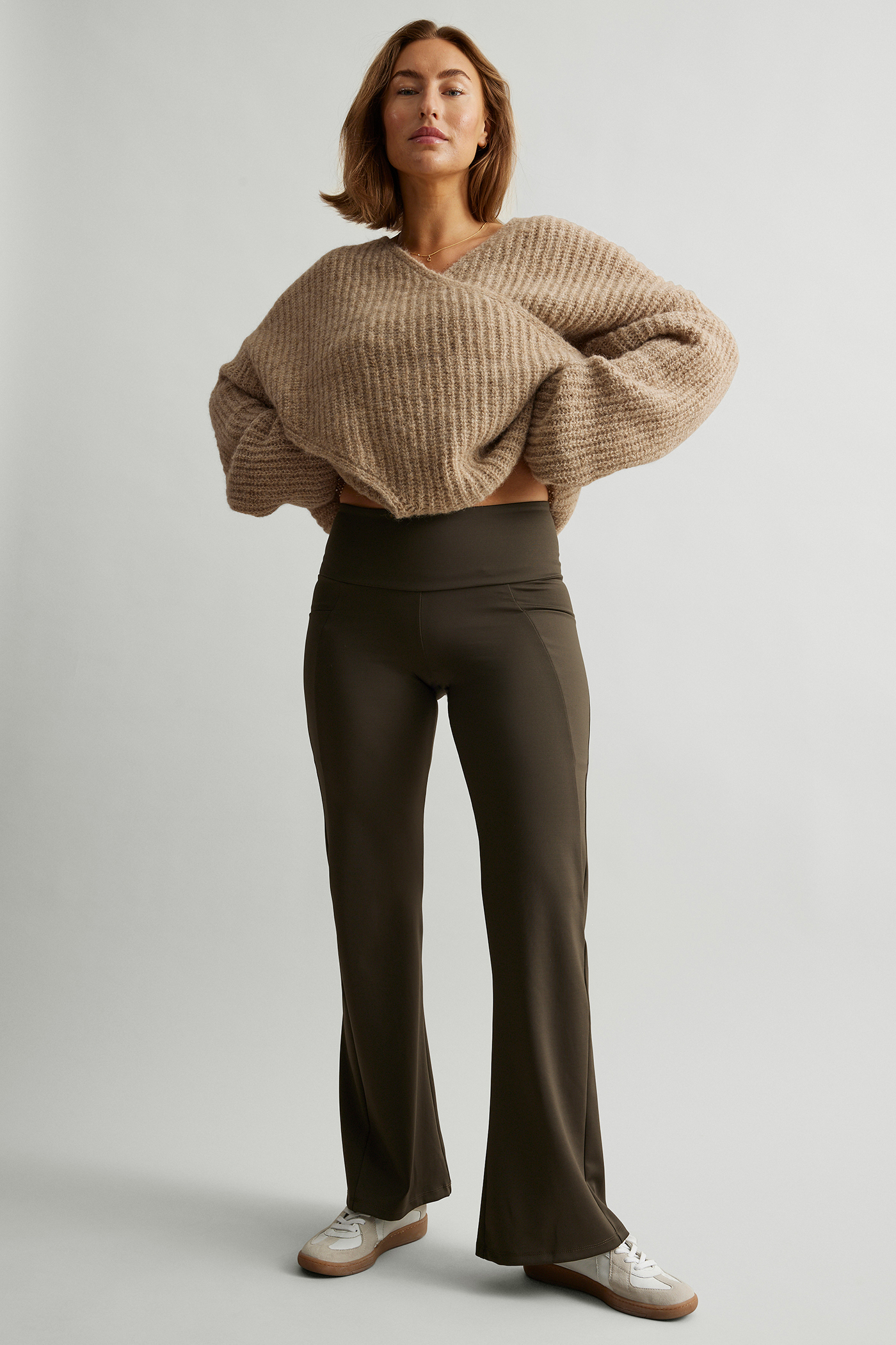 Bootcut leggings | Brun | Dam | kay/day