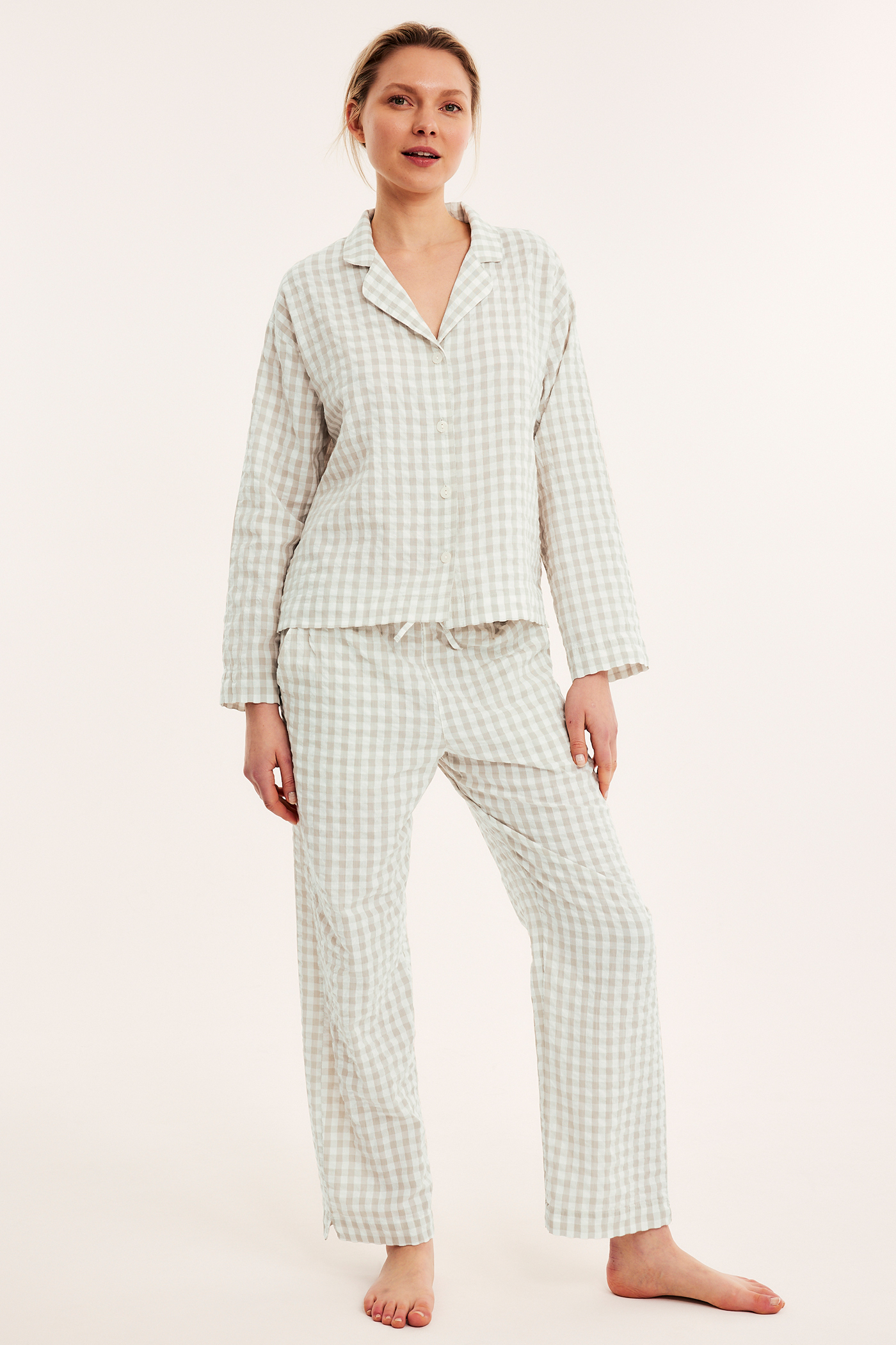 Pyjamas I Bäckebölja Ljusbeige Dam Kappahl