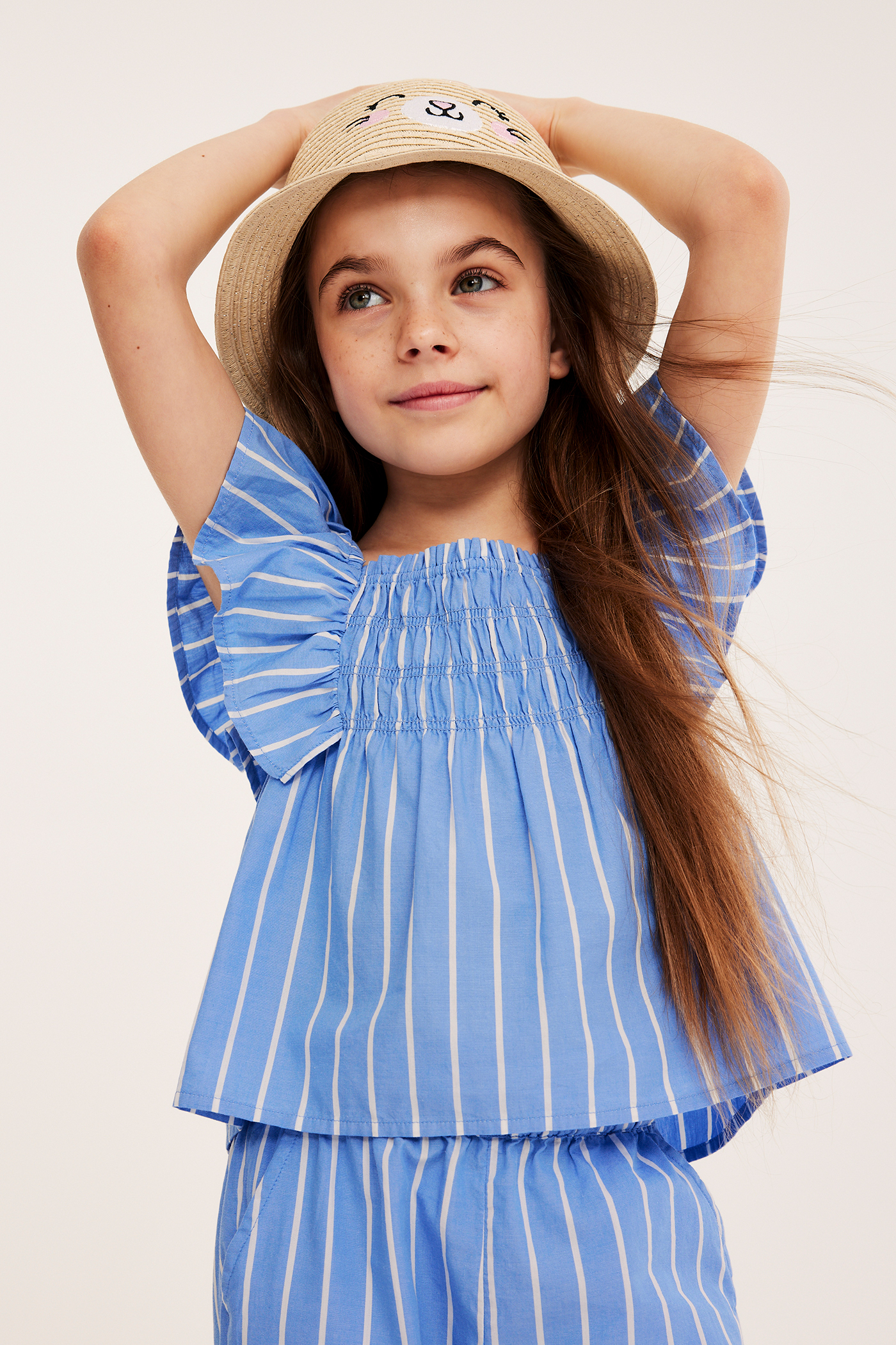 Stripete volangtopp | Blå | Barn | Kappahl