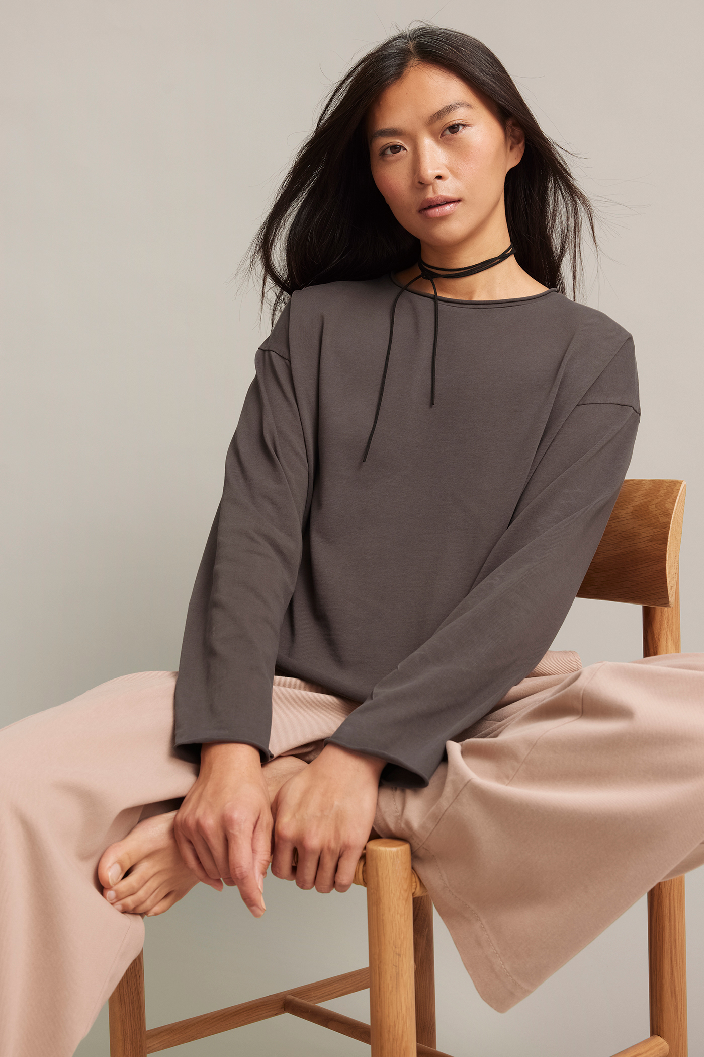 Långärmad topp | Brun | Dam | Kappahl