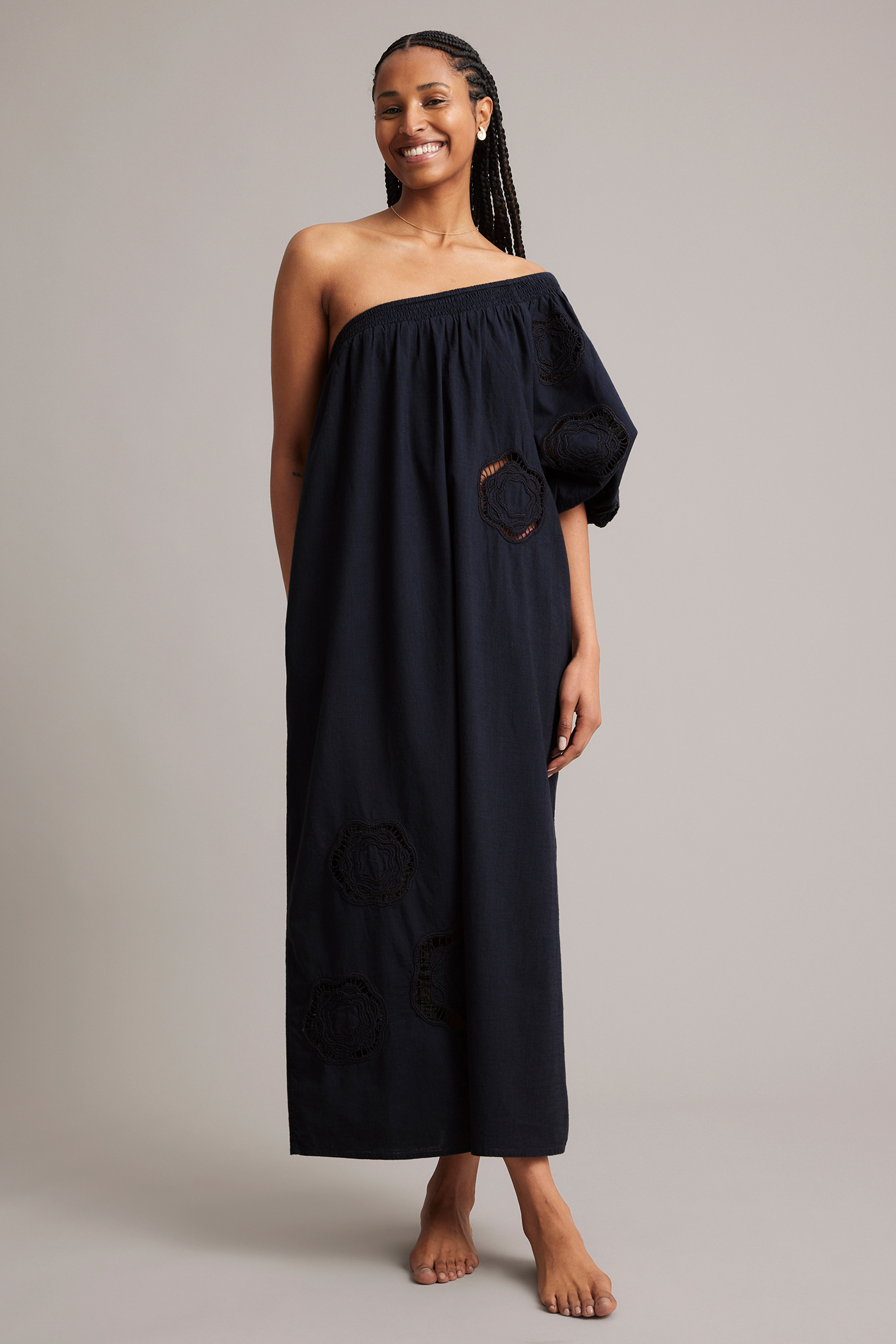 One shoulder klänning | Blå | Dam | Kappahl