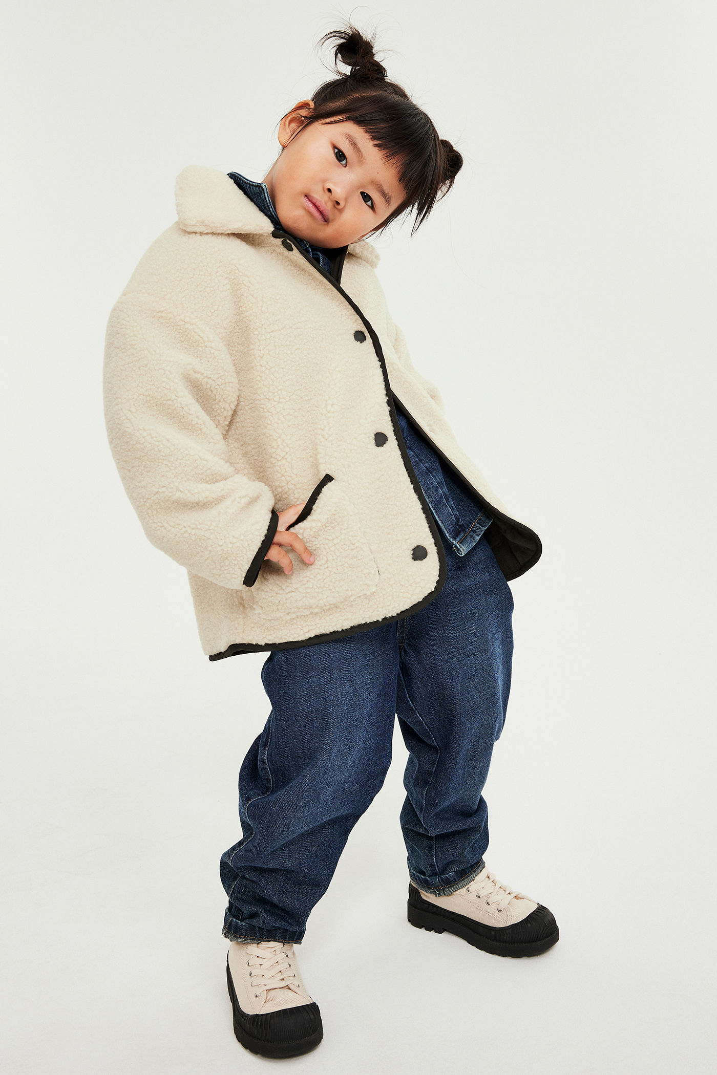 Vändbar jacka | Beige | Barn | Kappahl