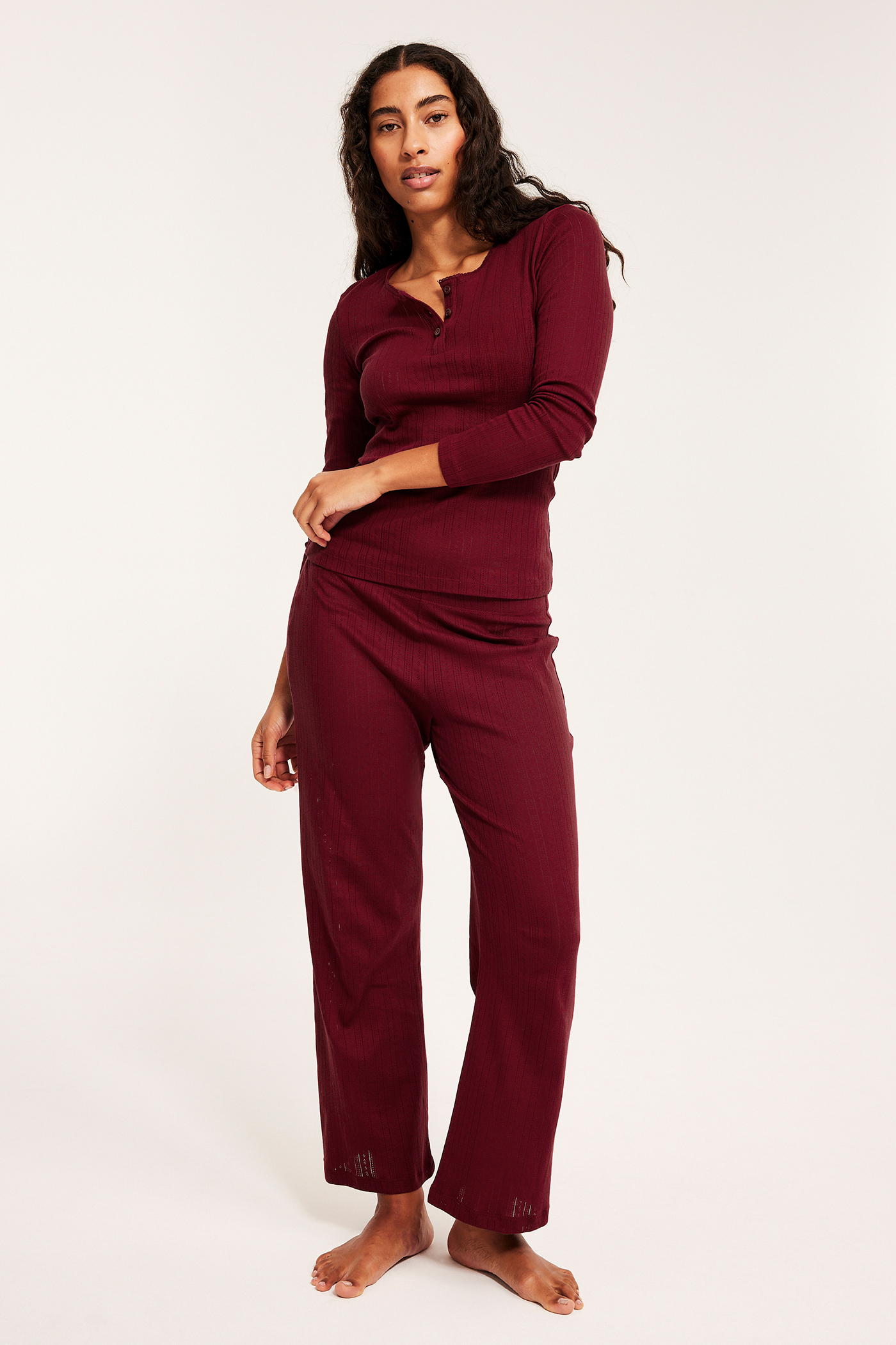 Pyjamasbyxor | Mörkröd | Dam | Kappahl