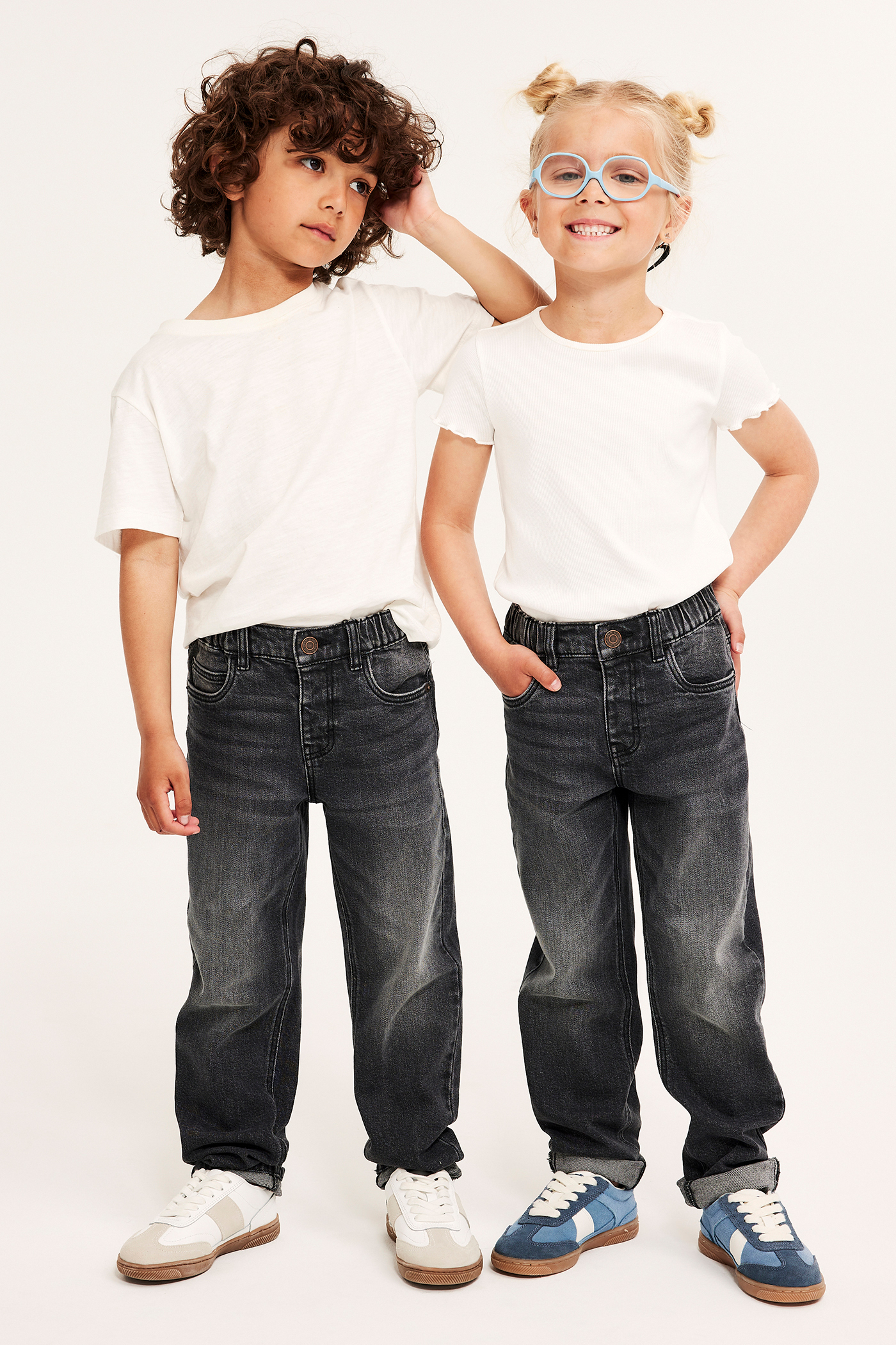 Relaxed jeans | Silvergrå | Barn | Kappahl