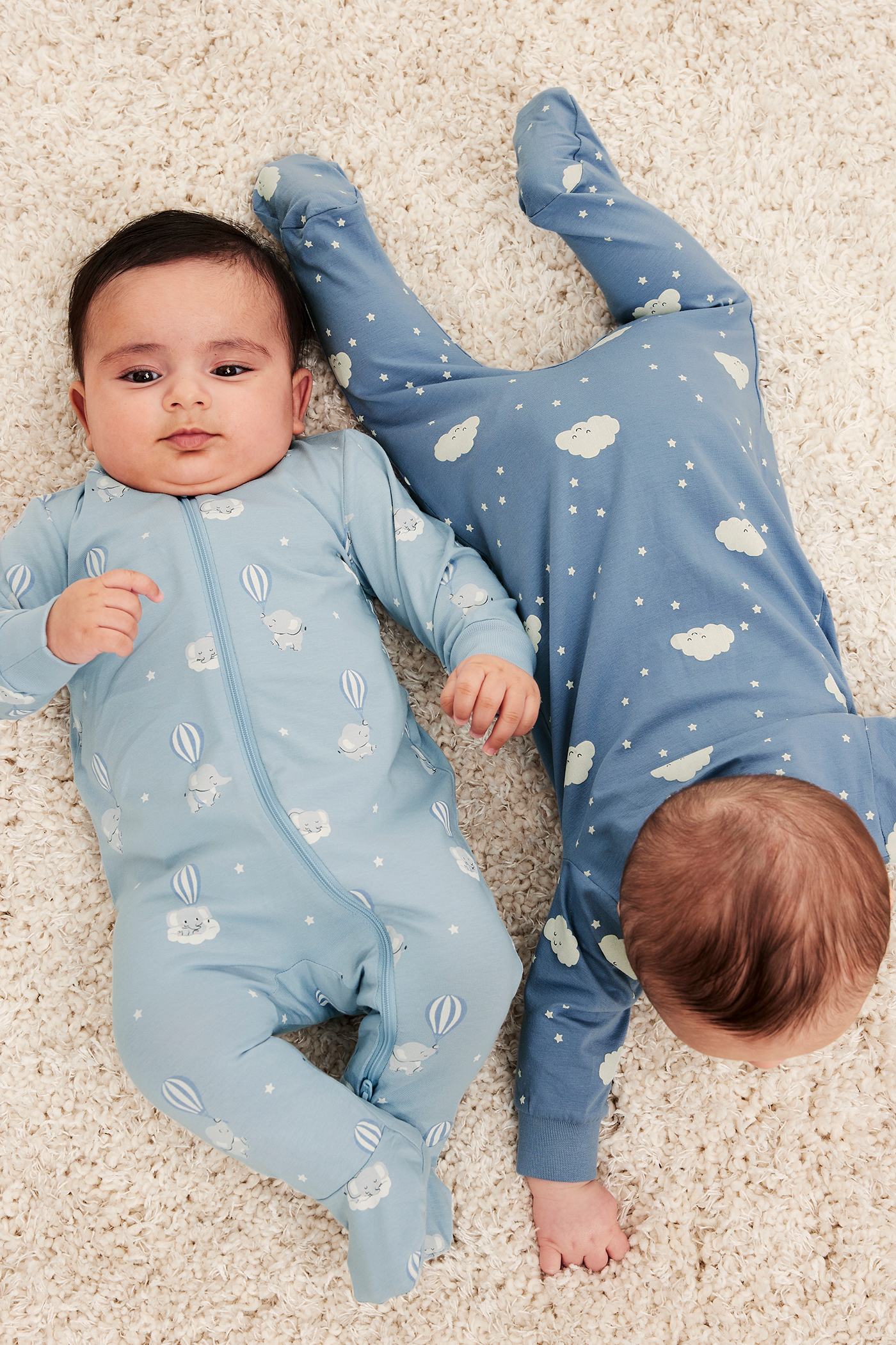 2-pk. langermede pyjamaser | Blå | Baby | Kappahl