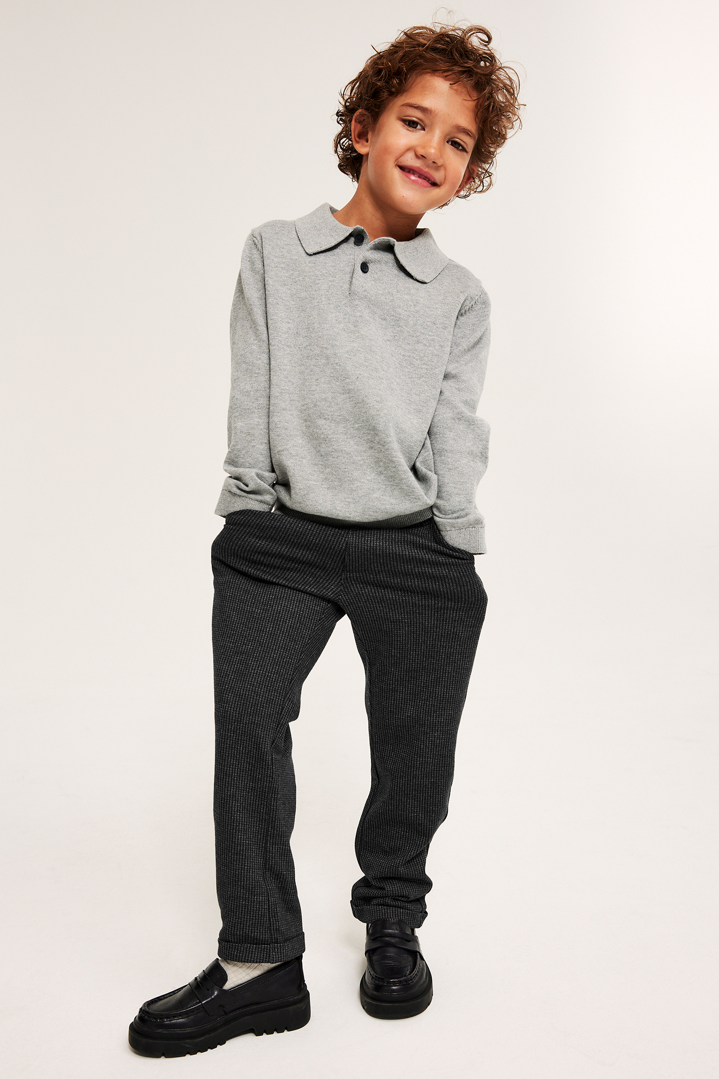 Dressade byxor | Mörkgrå | Barn | Kappahl