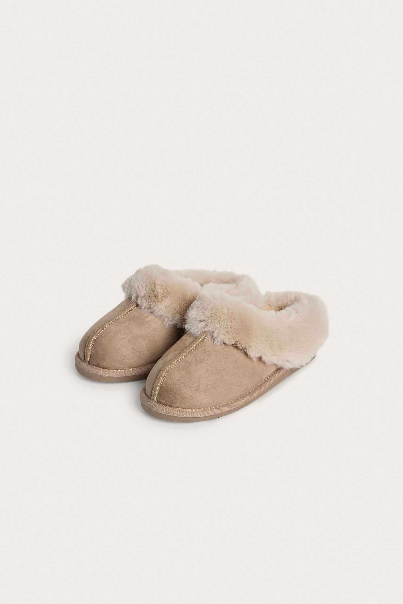 Tofflor i fuskpäls | Beige | Barn | Kappahl