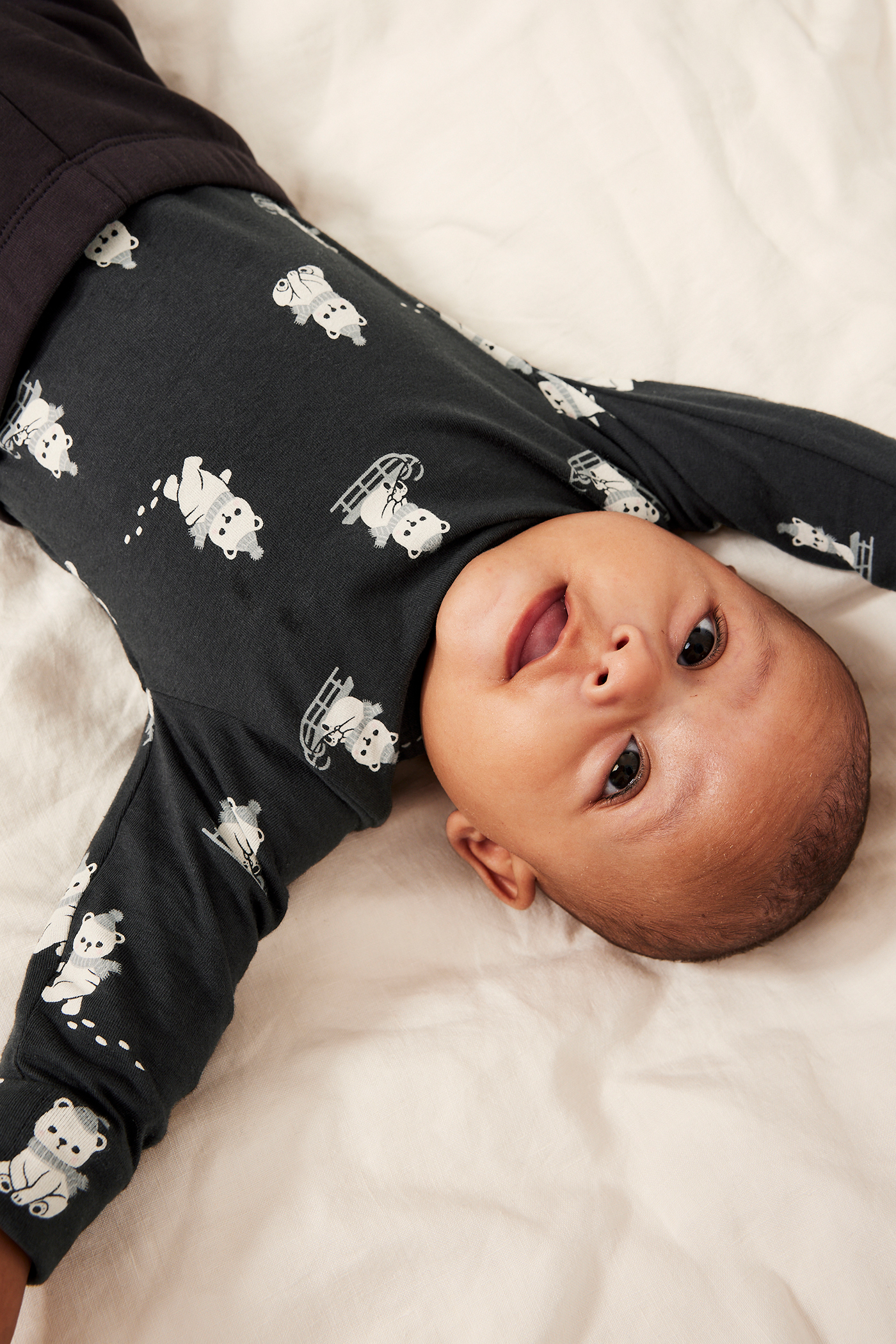 Mönstrad body | Svart | Baby | Kappahl