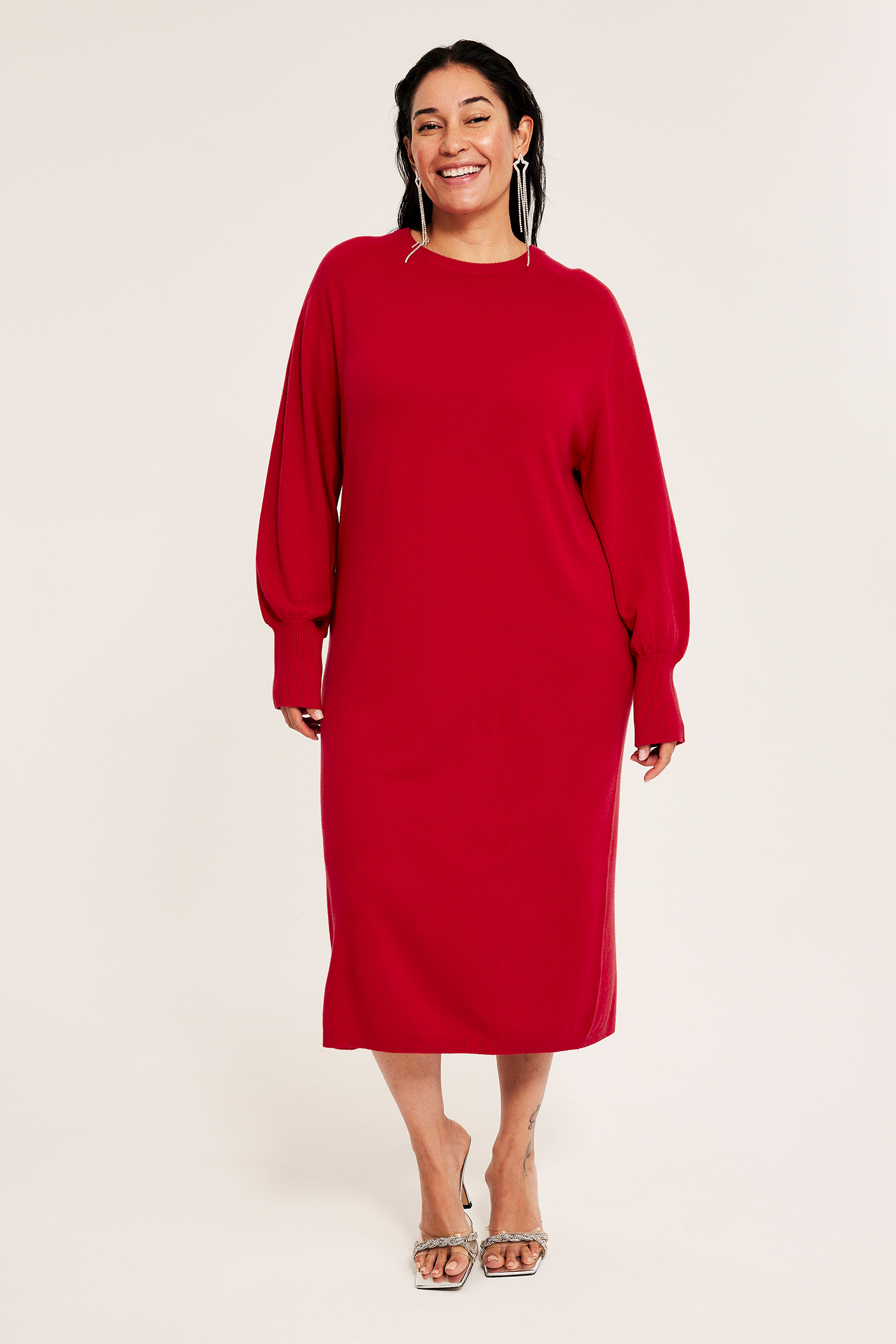 Strikkekjole | Rød | Dame | Kappahl